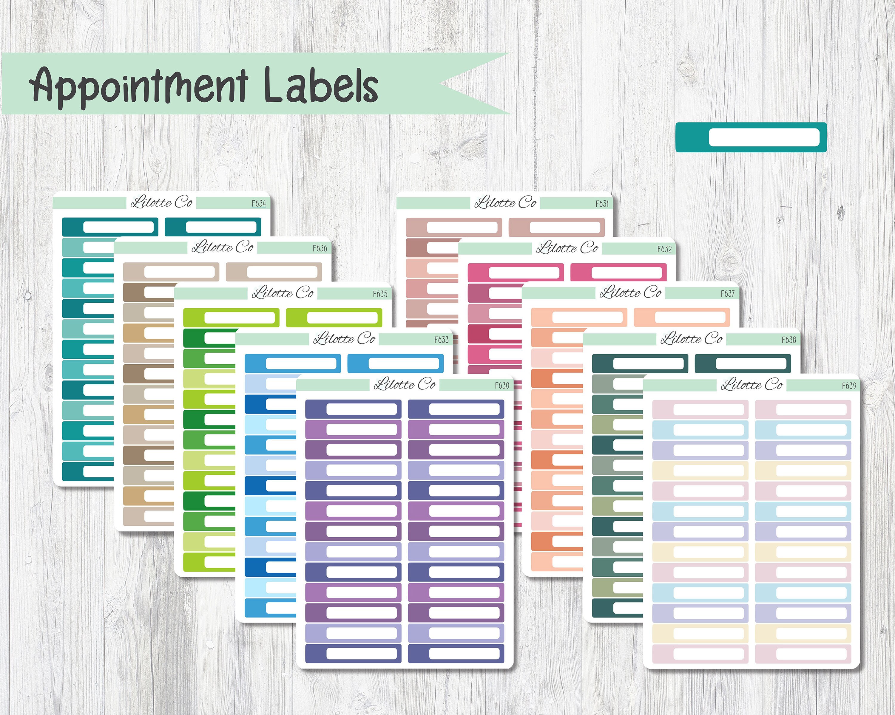 Calendars & Planners Paper & Party Supplies Paper Event Label Planner ...