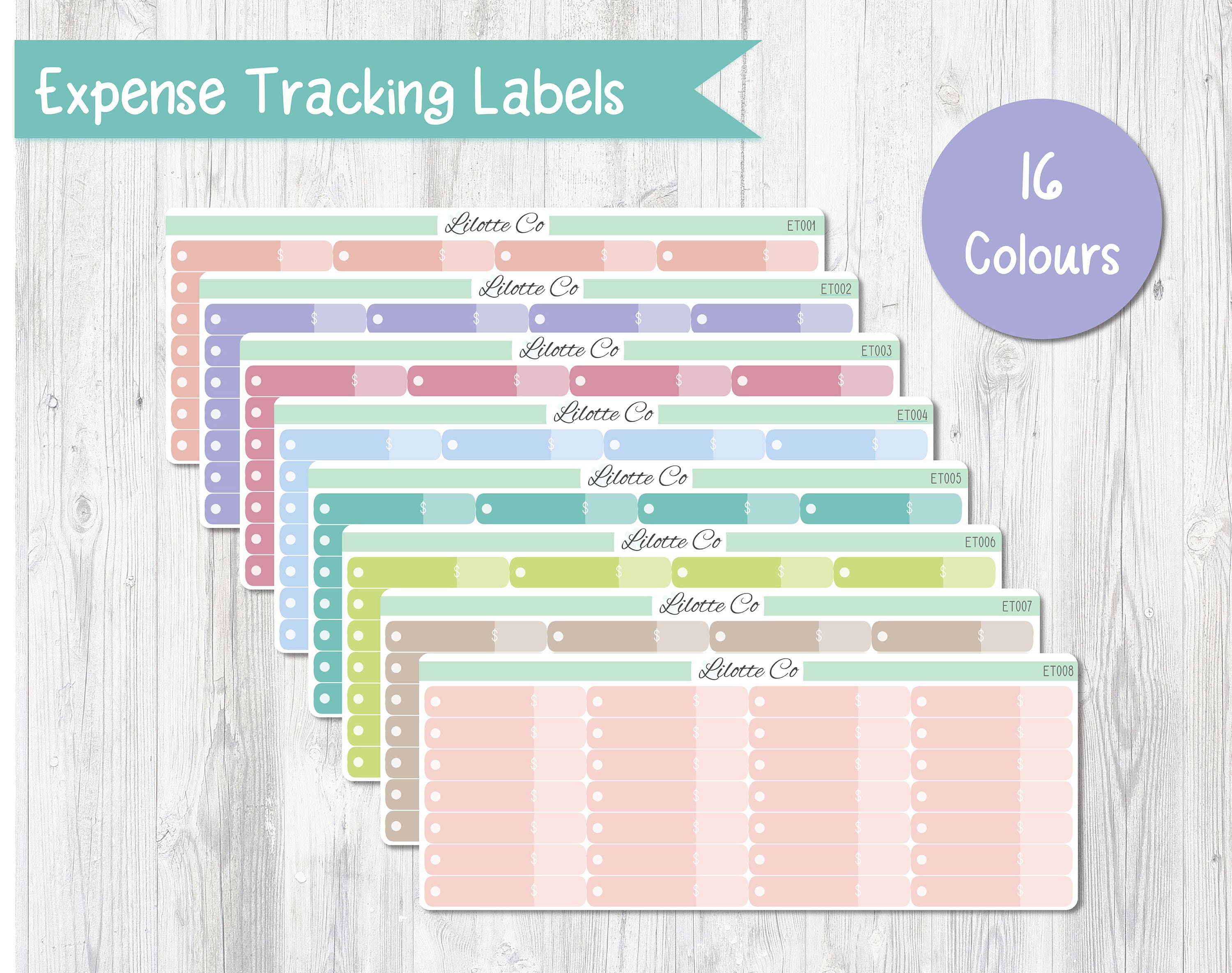 Expense Tracking Labels Budget Planning Stickers Happy - Etsy Australia