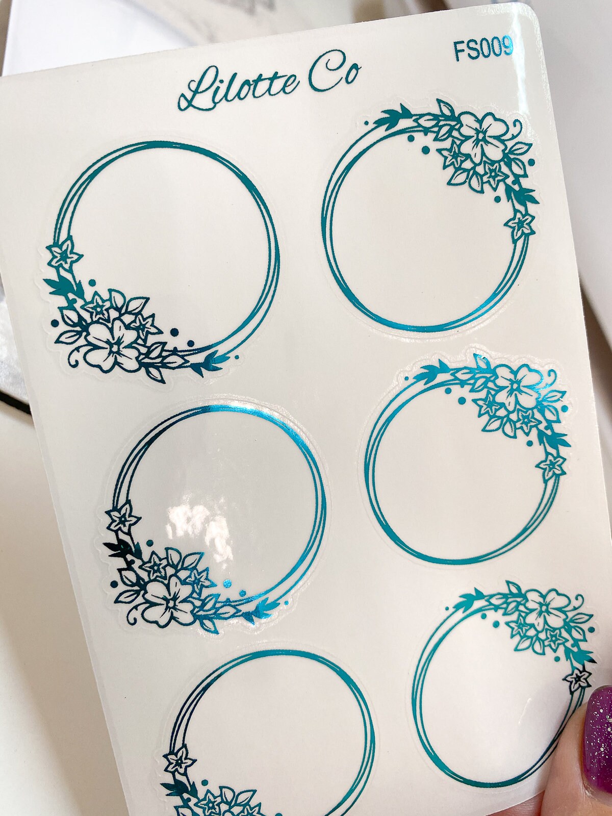 Foiled Offset Frames Overlay Stickers Foil Overlay Stickers | Etsy