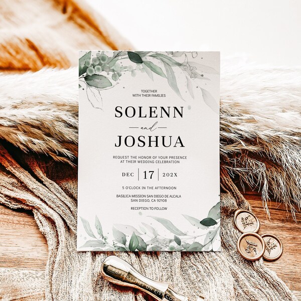 Leaf Invitation - Etsy