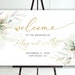 KELSEY Minimalist Greenery Wedding Welcome Sign Template - Etsy