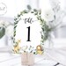 Safari Baby Shower Table Number Template: Greenery Jungle Animals ...