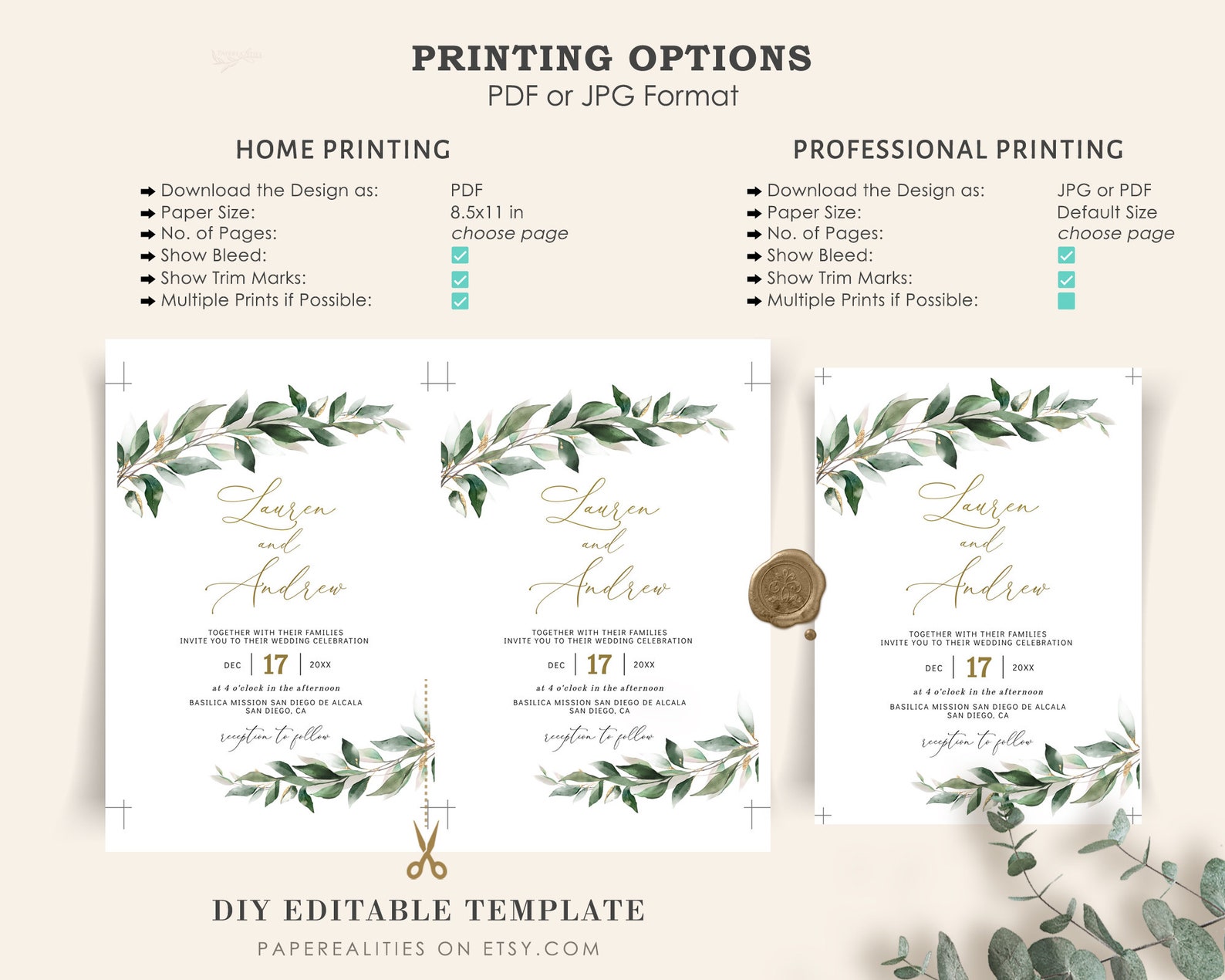 Wedding Invitation Editable Wedding Invitation Template - Etsy