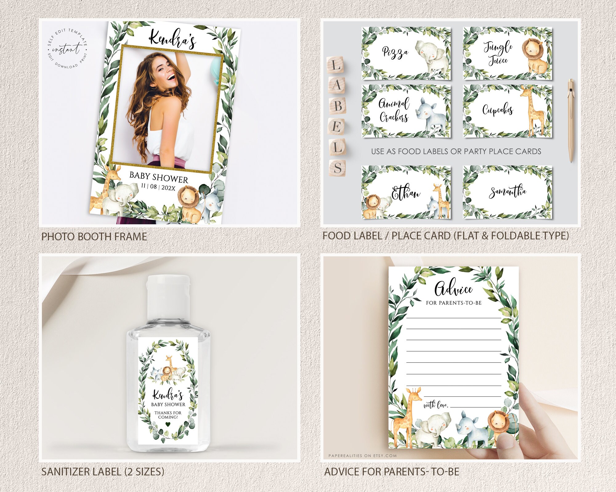 Plantillas de paquetes de Baby Shower Mega Paquete de Baby | Etsy España