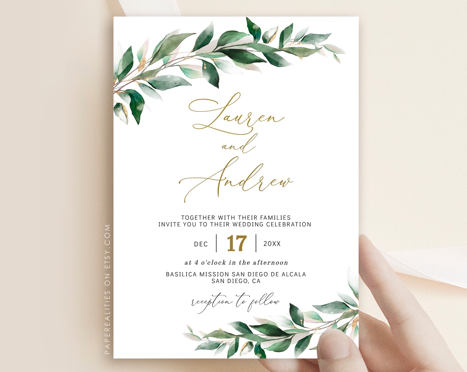 Wedding Invitation Editable Wedding Invitation Template - Etsy