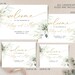 KELSEY Minimalist Greenery Wedding Welcome Sign Template - Etsy