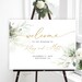 KELSEY Minimalist Greenery Wedding Welcome Sign Template - Etsy