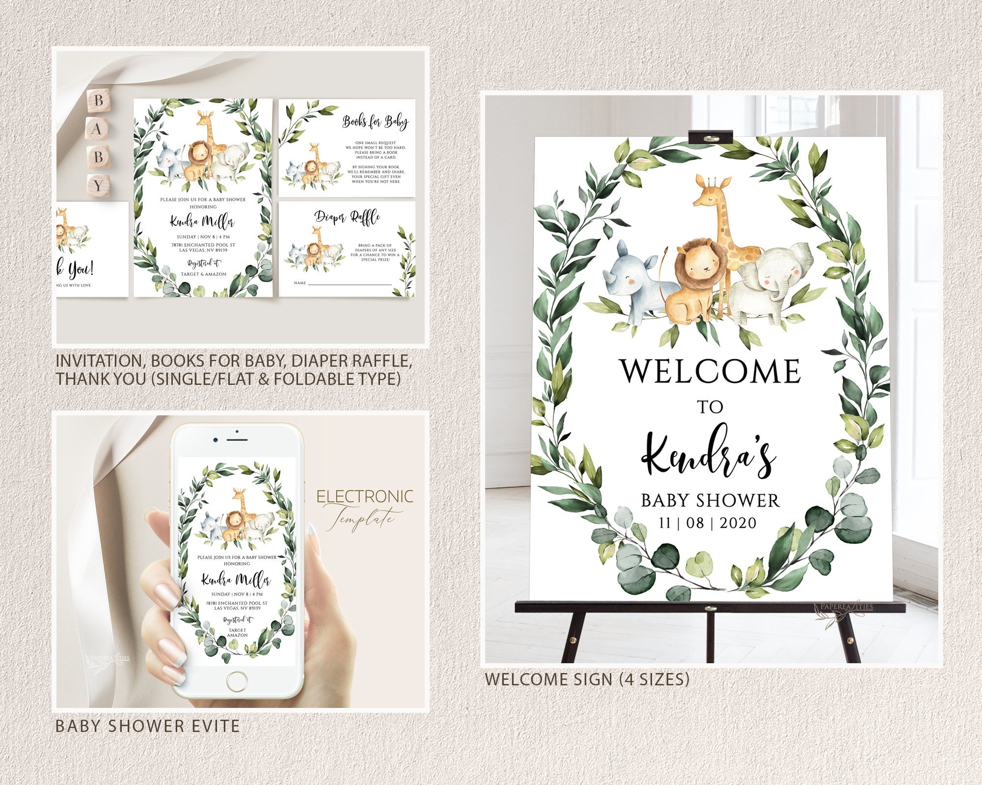 Plantillas de paquetes de Baby Shower Mega Paquete de Baby | Etsy España