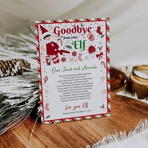 Editable Elf Return Letter Template Printable Elf Arrival Letter ...