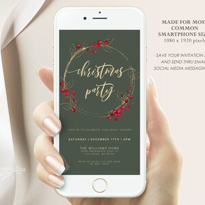 Christmas Party Invitation, Editable Printable Christmas Themed Party ...