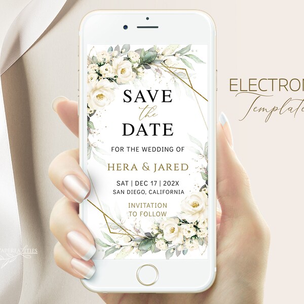 Floral Save the Date - Etsy