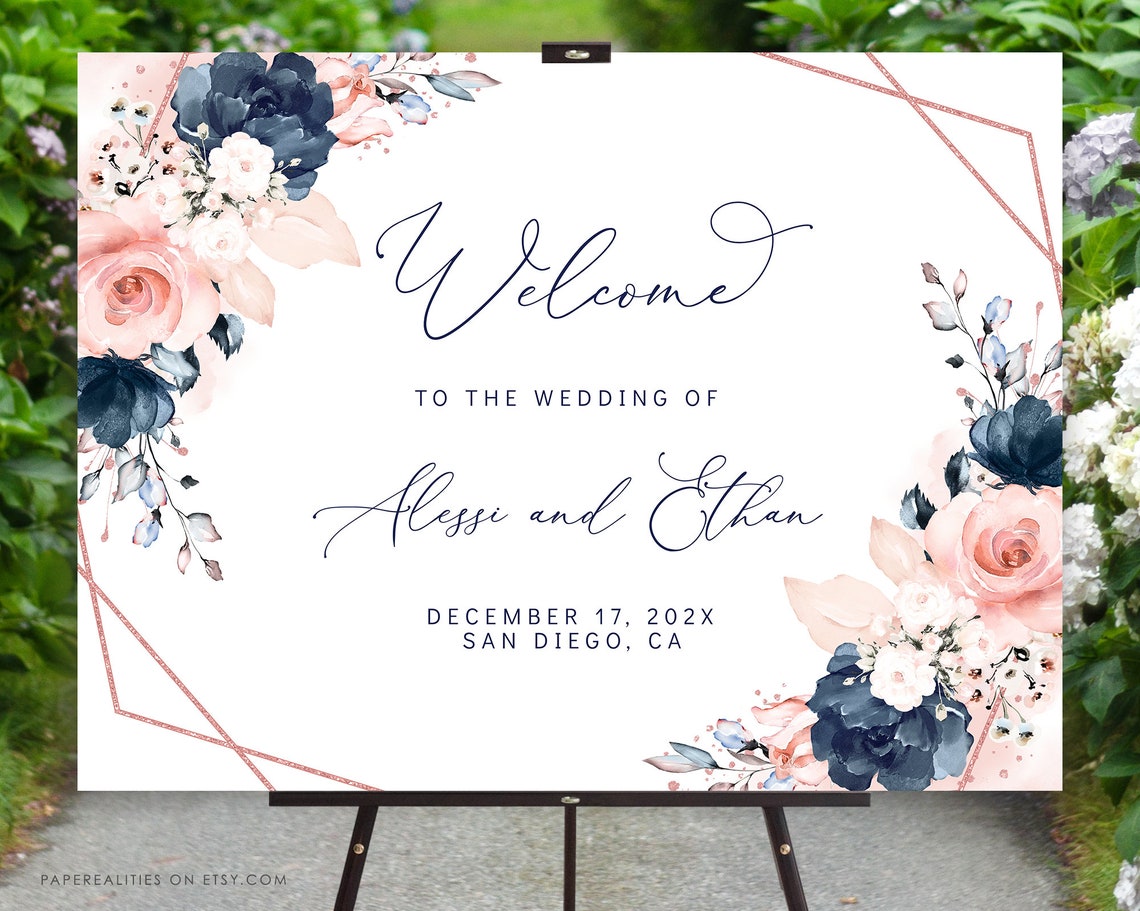 ALESSI Wedding Welcome Sign Template Printable Welcome | Etsy