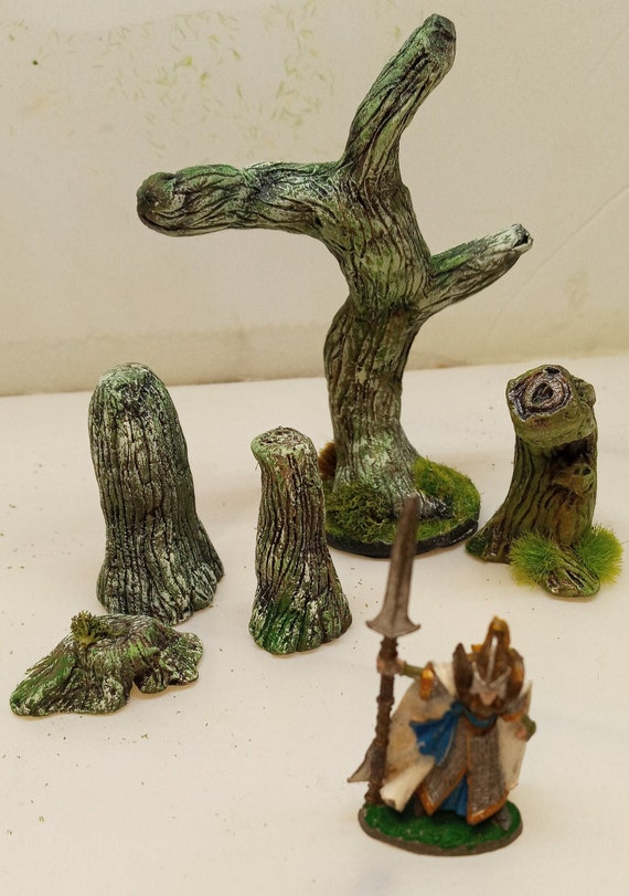 Tree Stumps Clay. Warhammer 40K Aos Dnd Wargaming Terrain - Etsy UK