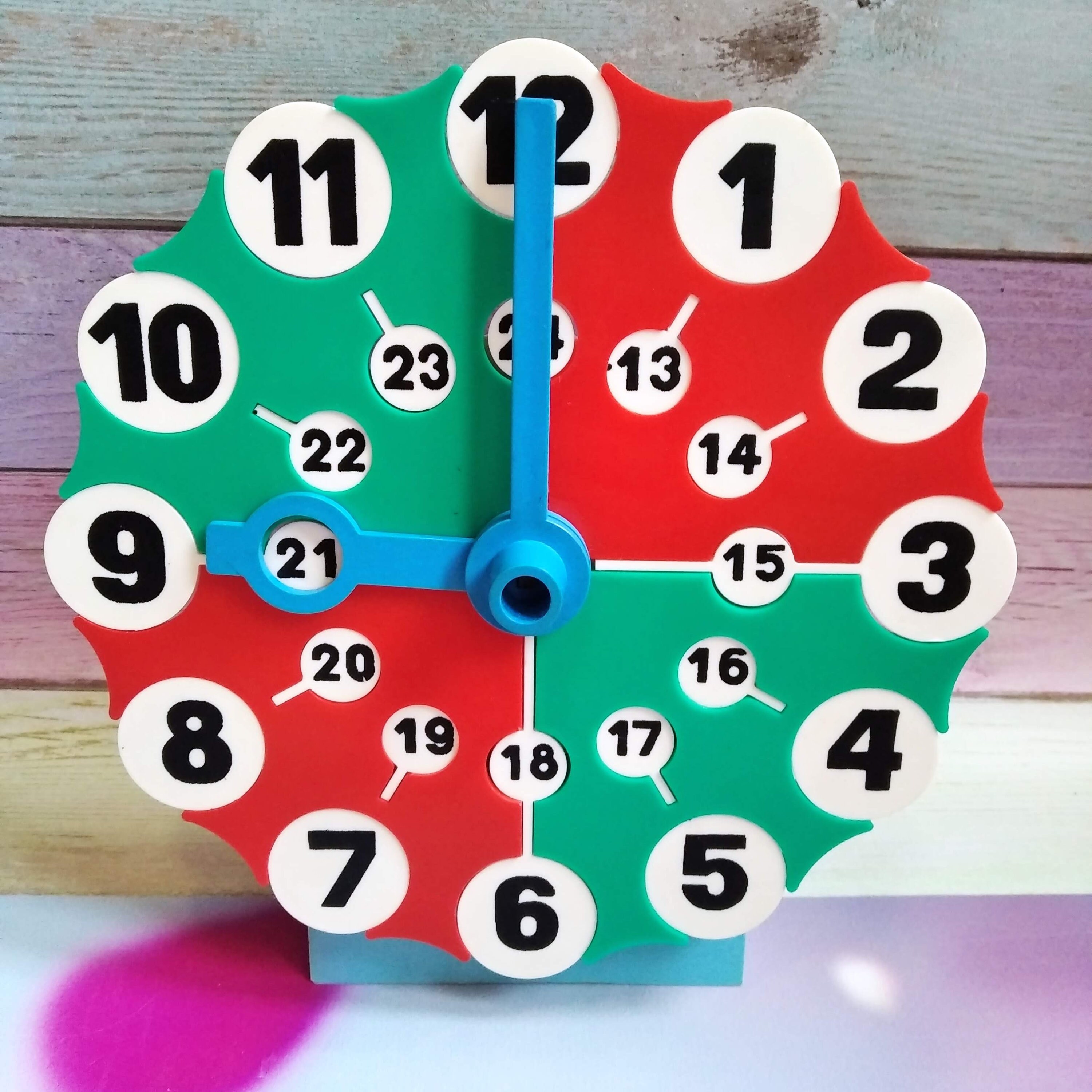 Children's Educational Clock Plastic Clock Table Clock - Etsy