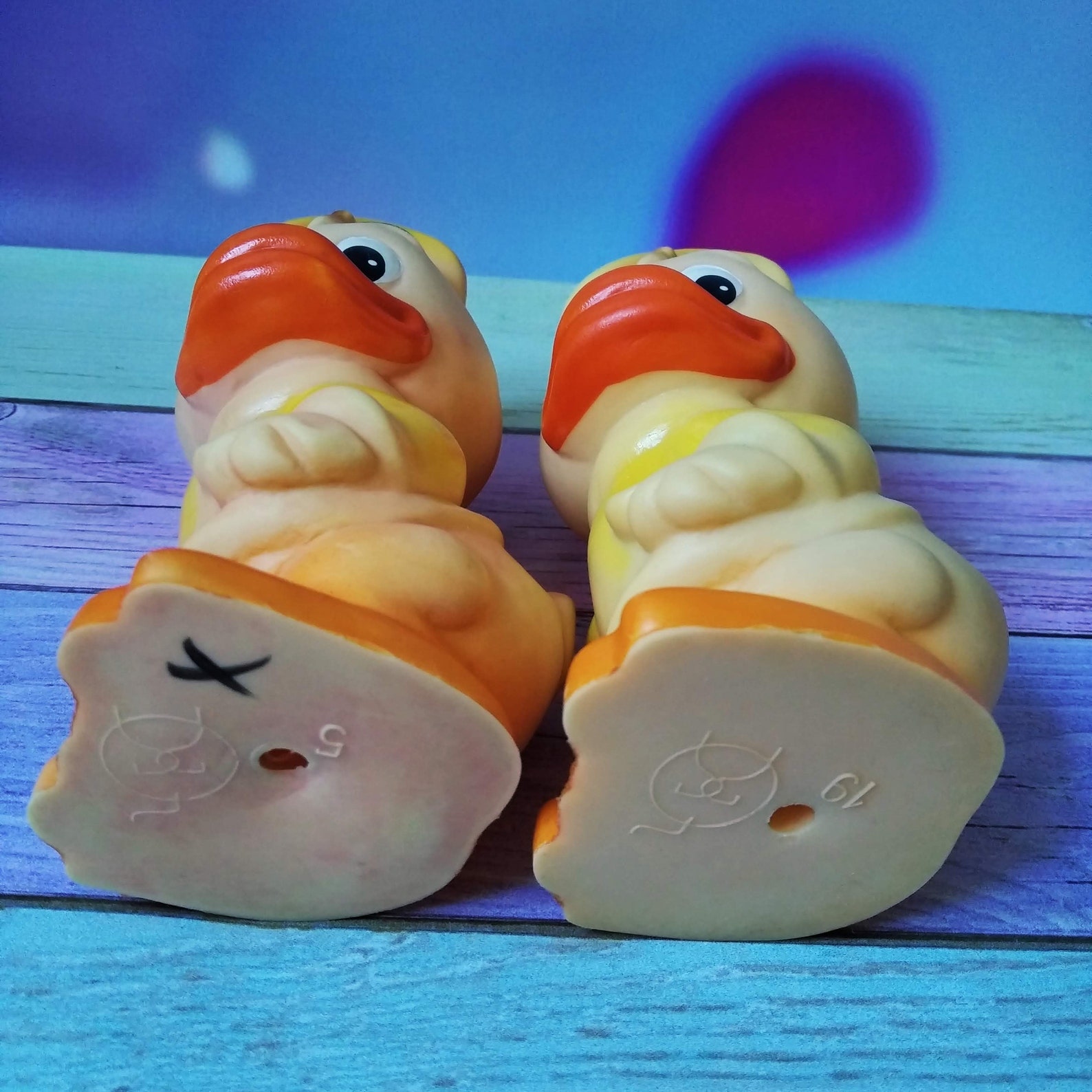 Set Rubber Duck Vintage Rubber Toy Toy Ussr Soviet Rubber - Etsy