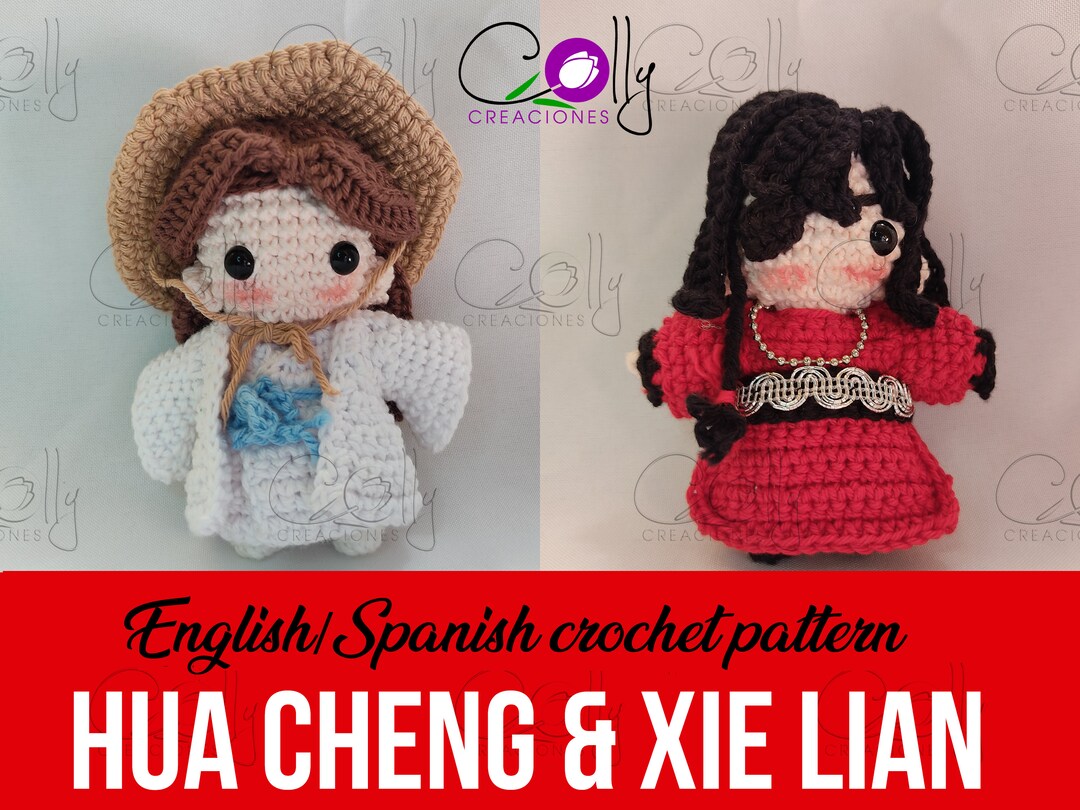Crochet PATTERN - Hua Cheng and Xie Lian - TGCF Keychain - PDF Tutorial ...