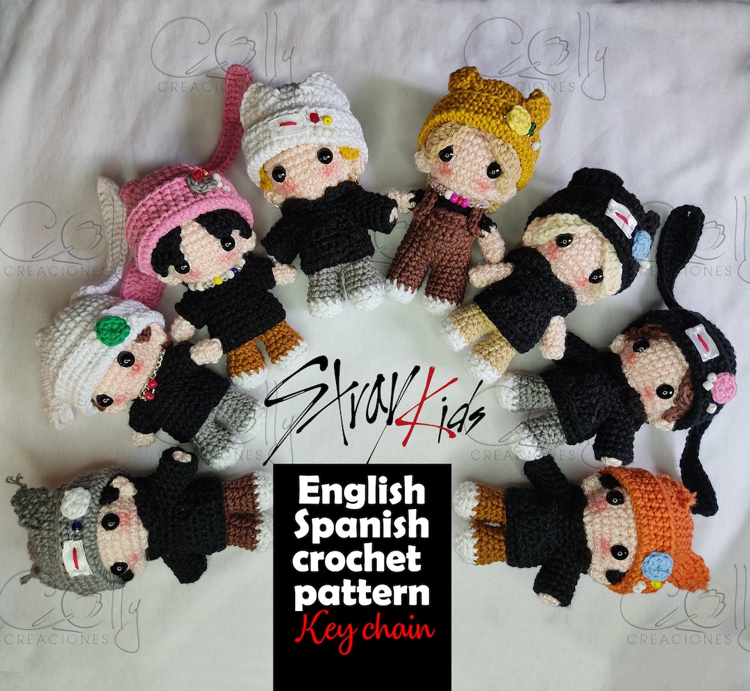 Crochet PATTERNS -key Chain Stray Kids Ot8 Maniac World - PDF Tutorial ...
