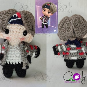 Crochet PATTERNS - 7 Members of BTS, Keychain Tiny Tan Version - PDF ...