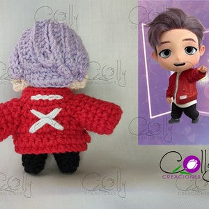 Crochet PATTERNS - 7 Members of BTS, Keychain Tiny Tan Version - PDF ...
