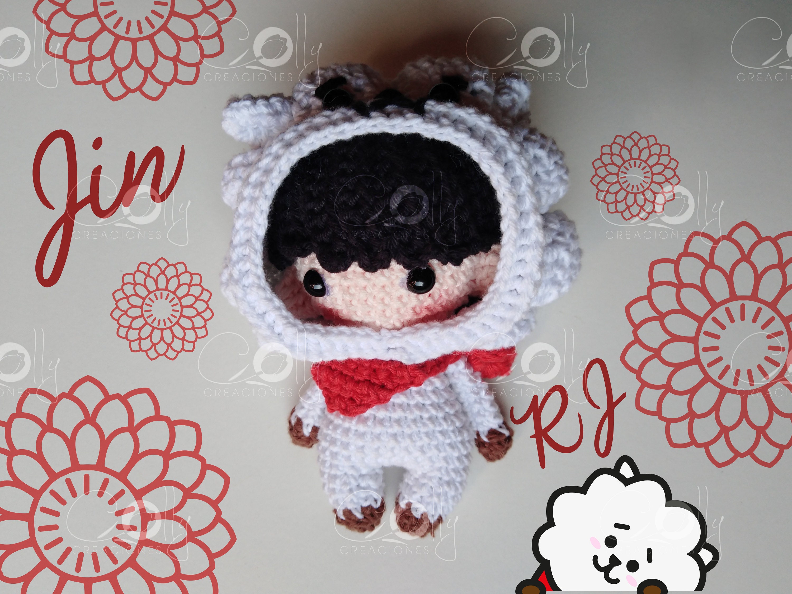 Crochet PATTERN Rj/Jin BTS/bt21 pdf tutorial - Etsy México