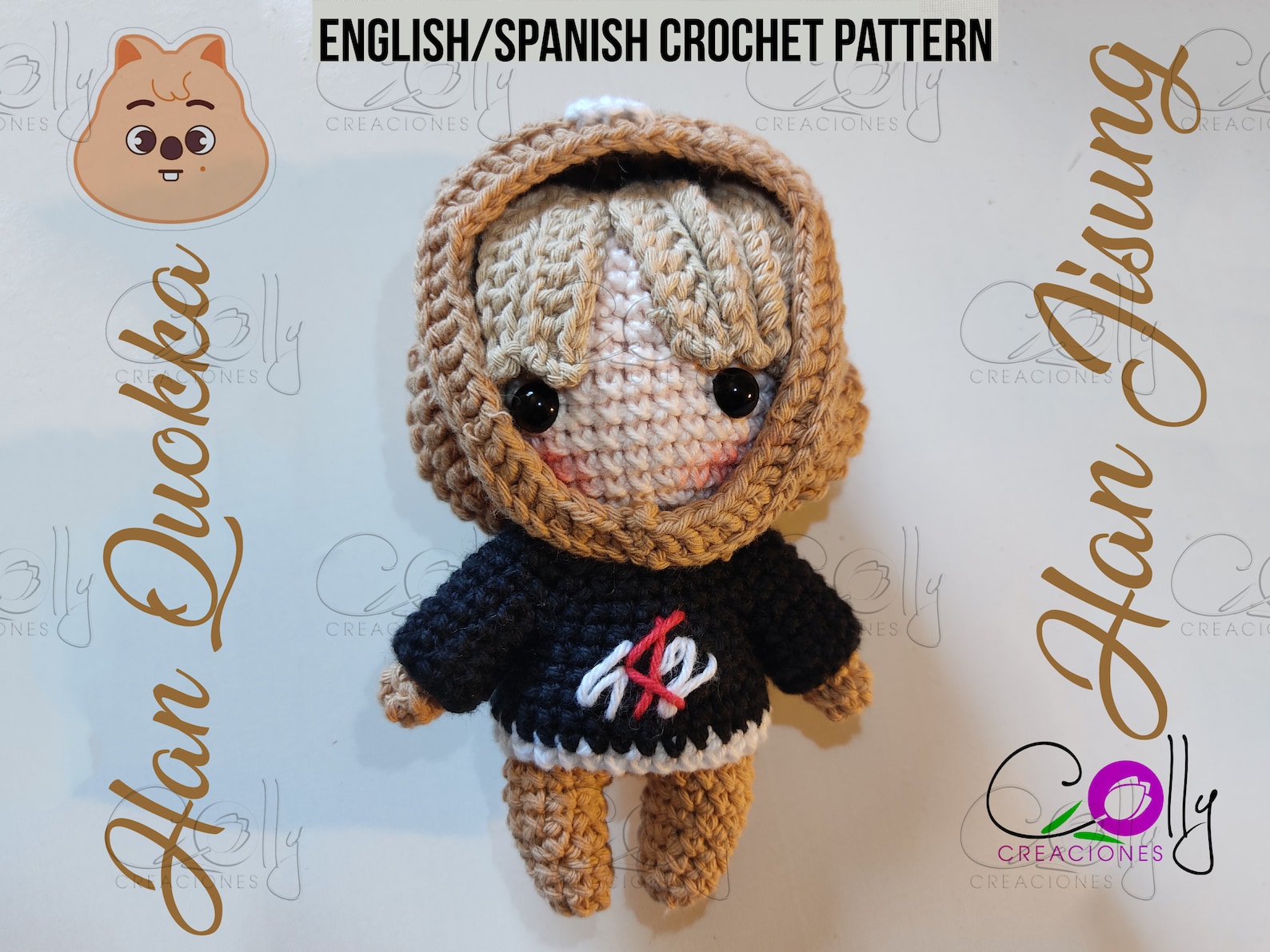 Crochet PATTERN- Jisung/han Quokka - Stray Kids/skzoo- Pdf Tutorial ...