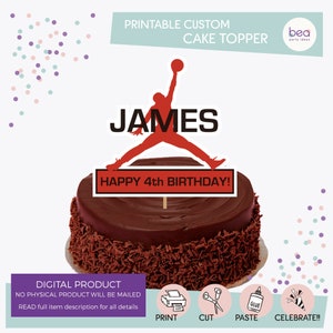 Basketball Cake Topper - Digital Printable Cake Topper & Centerpiece - Etsy