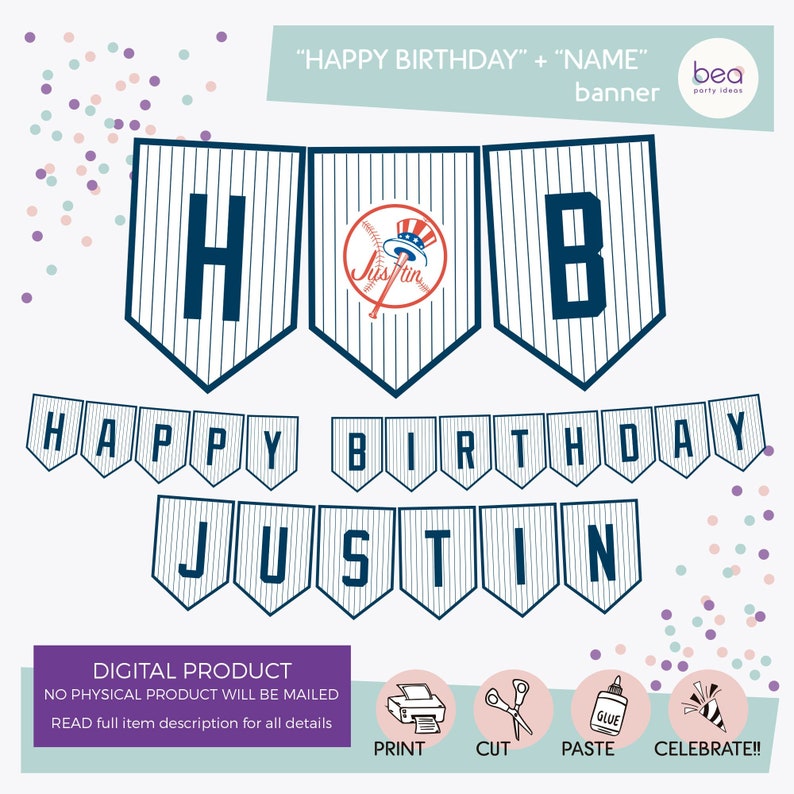 Baseball Banner - Digital Printable Banner - - Etsy