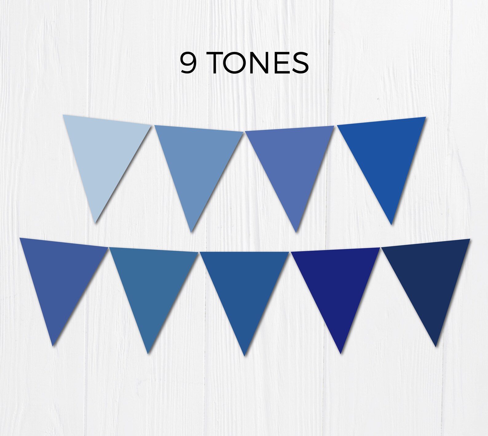 Blue Light Blue Banner Digital Printable Pennant Banner - Etsy