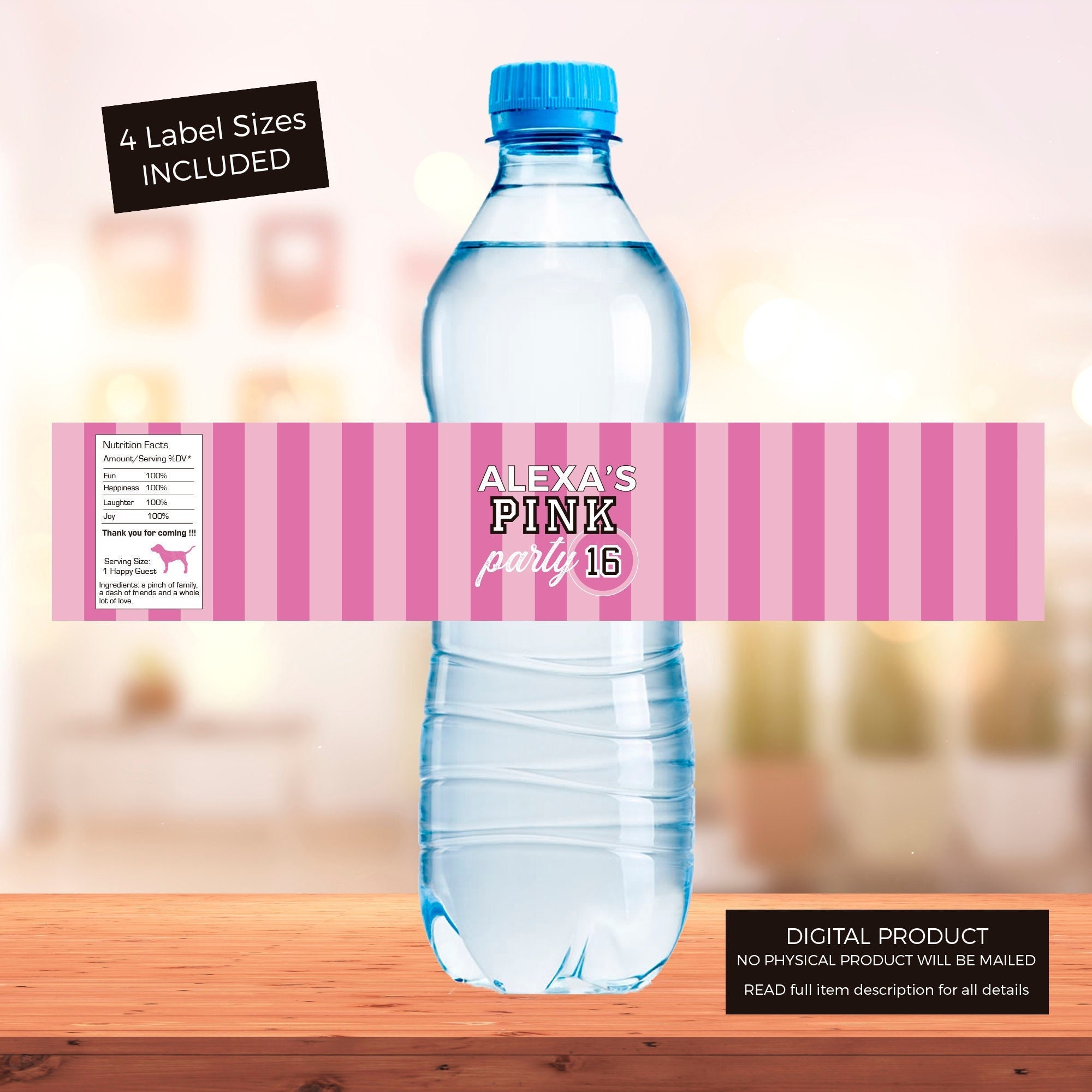 Victoria Secret Pink Bottle Label Victoria Digital Printable - Etsy