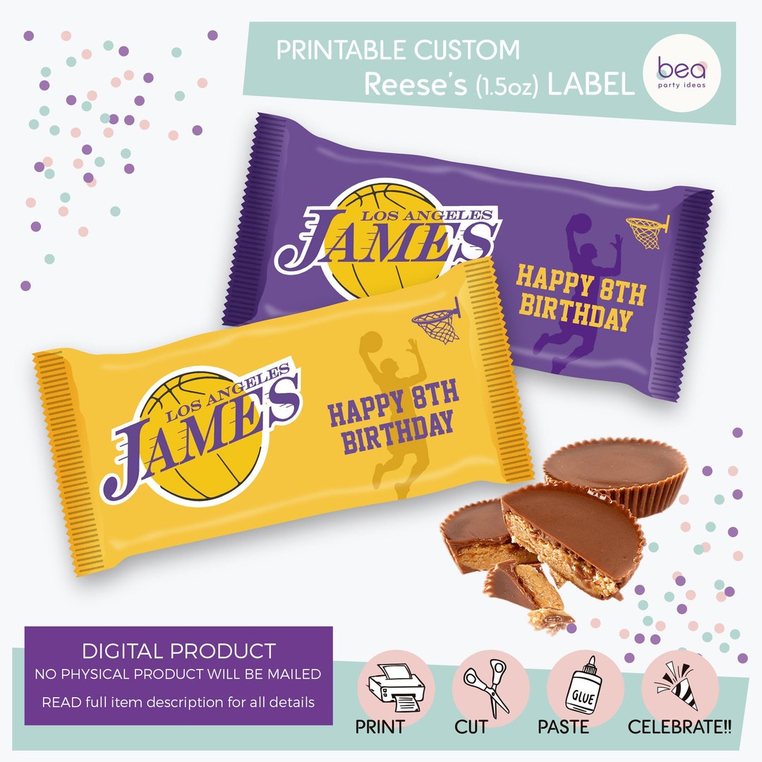Basketball Inspired Reeses Label Digital Printable Peanut Butter Cups ...