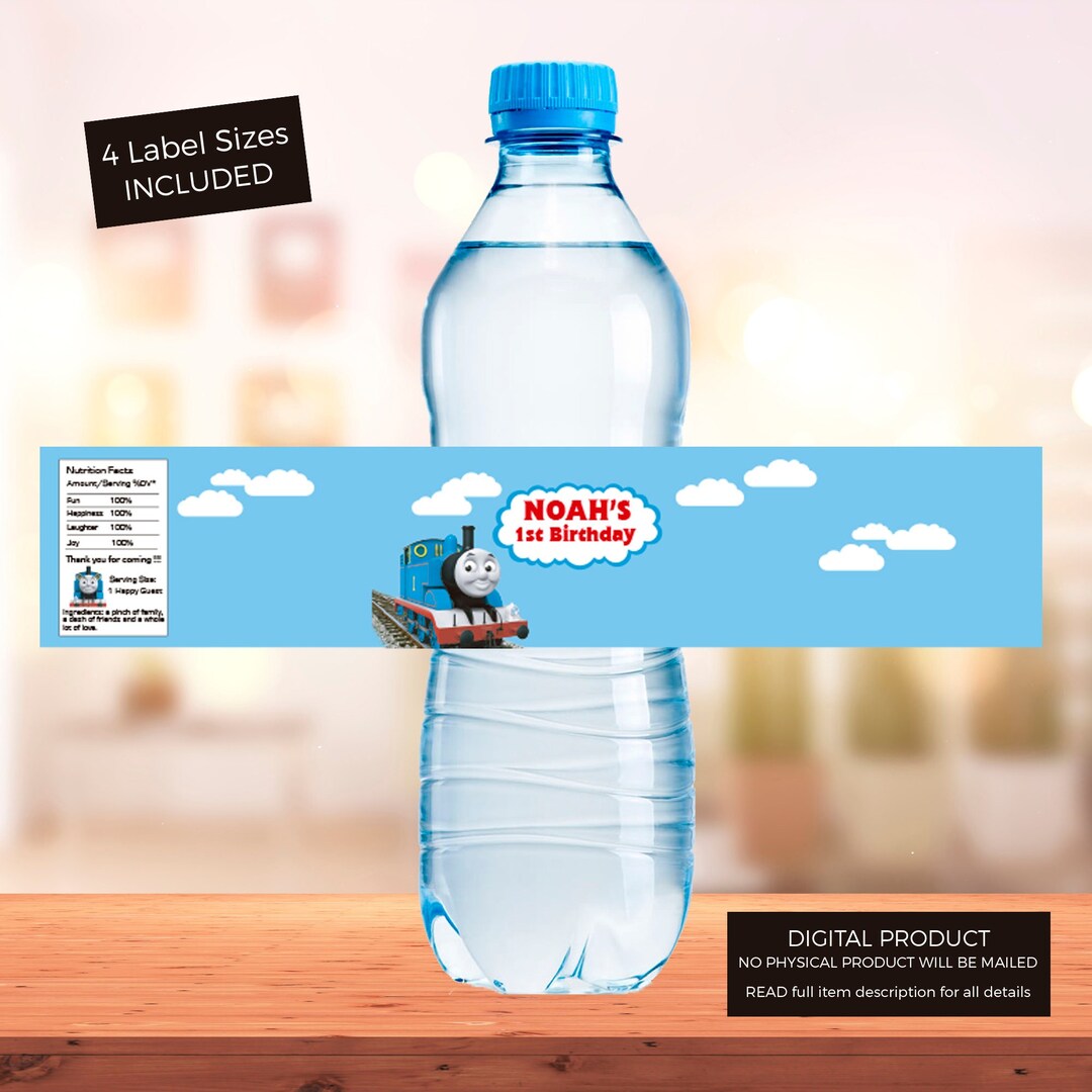 Thomas and Friends Bottle Label, Digital Printable Bottle Water ...