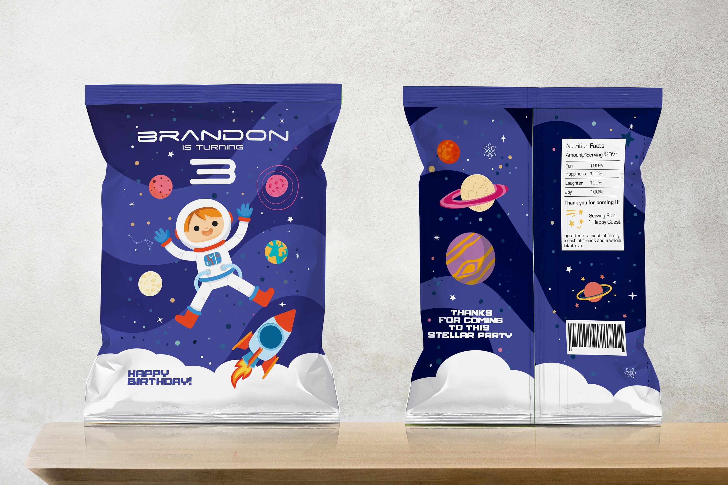 Space Chip Bags Space Digital Printable Chip Bag Space | Etsy