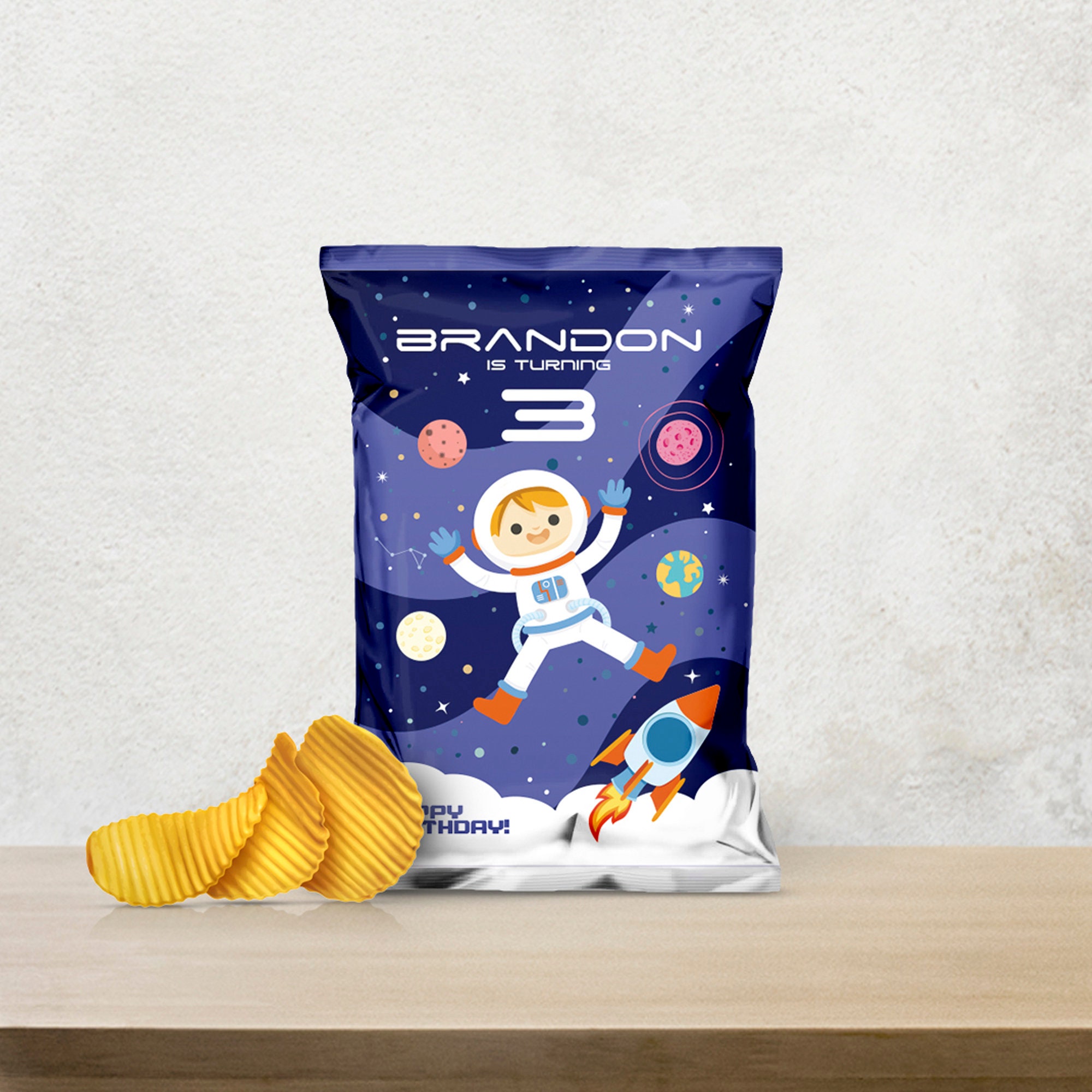 Space Chip Bags Space Digital Printable Chip Bag Space Party Ideas ...