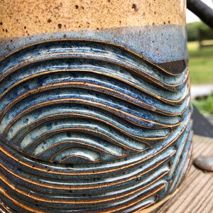 Handmade Ceramic Beach Waves Planter With Drainage Hole - Etsy