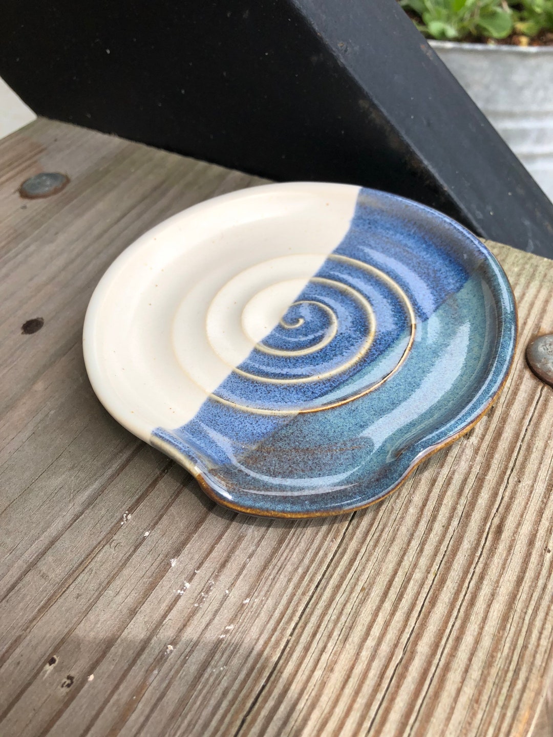 Blue and White Spoon Rest - Etsy