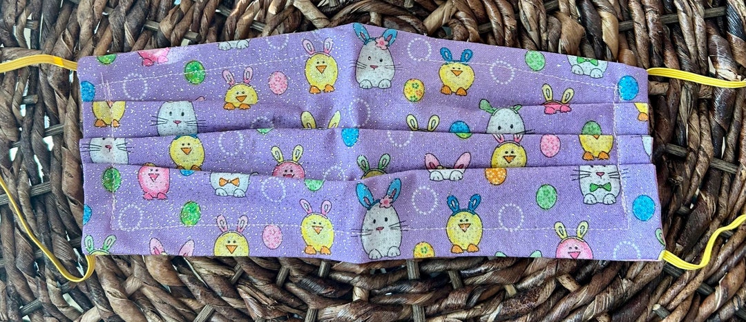 Easter Bunny and Chick Mask With Filter Pocket - Etsy