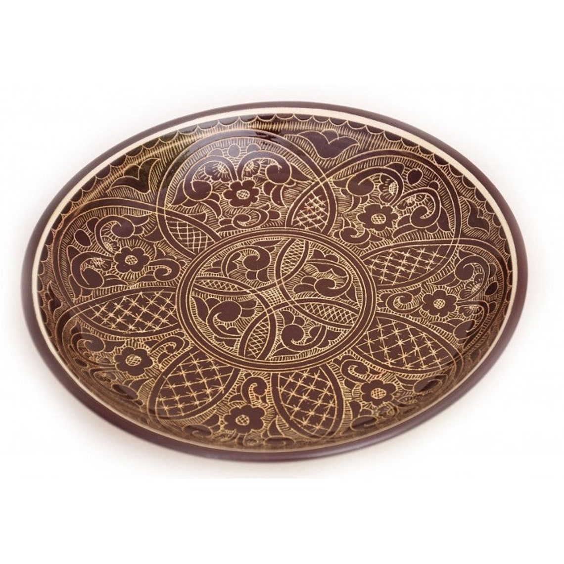 Qoraqalam-big and Beautiful Central Asian Uzbek Ceramic Plate in ...