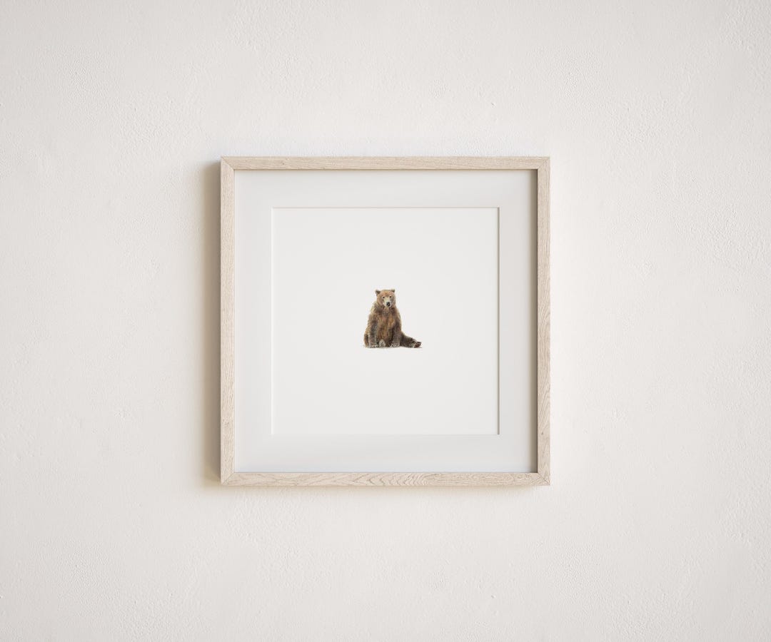 Mini Bear Watercolor Painting Print - Etsy