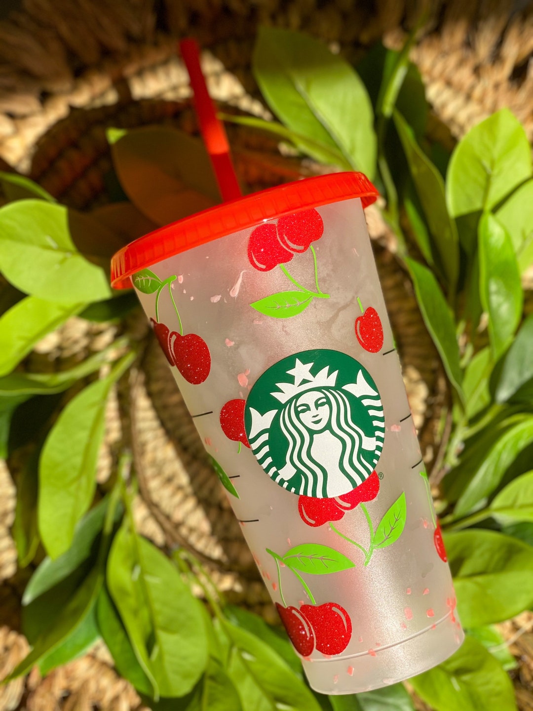 Cherry Starbucks Confetti Cup, Cherry Cold Cup, Summer Starbucks 2021 ...