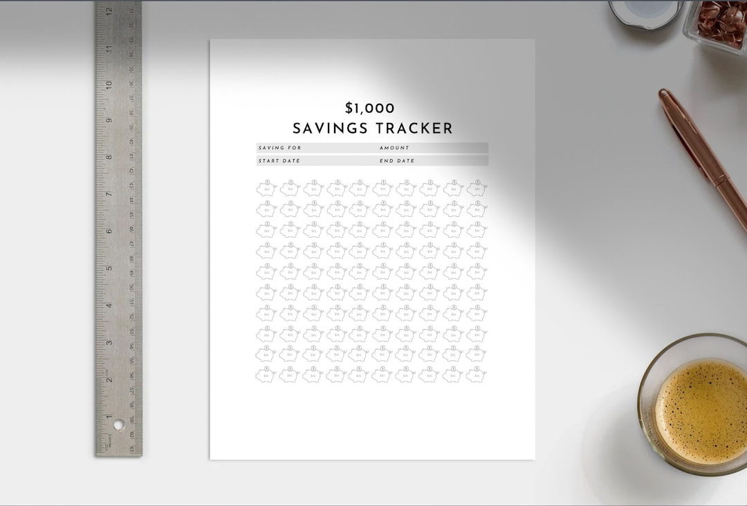 1000 Dollar Savings Challenge 10 Dollar Savings Printable Savings ...