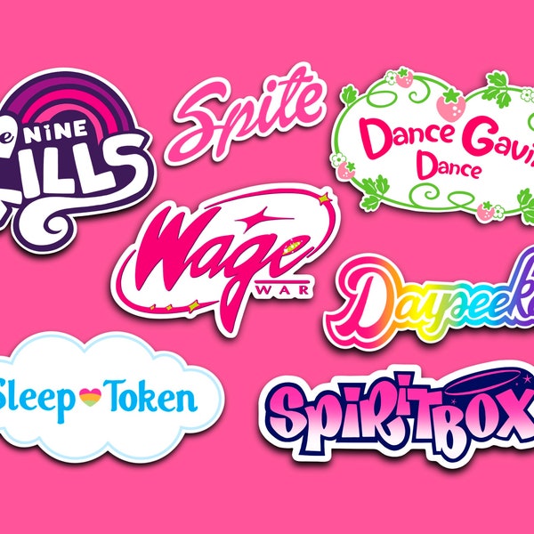 Metal Band Stickers - Etsy