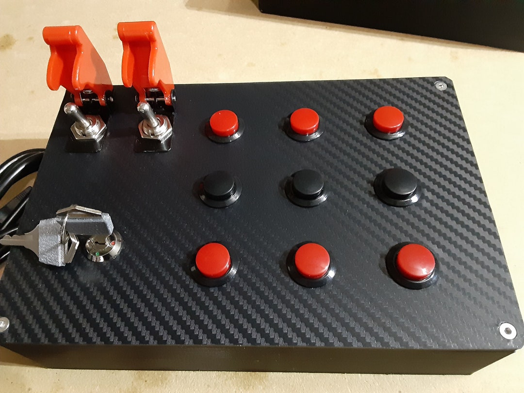 12 Function Sim Racing, Sim Flight Button and Key Box Plug and Play USB ...