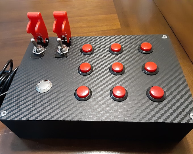 PC Sim Racing Button Box - 12 Function Buttons, Plug and Play USB - Etsy