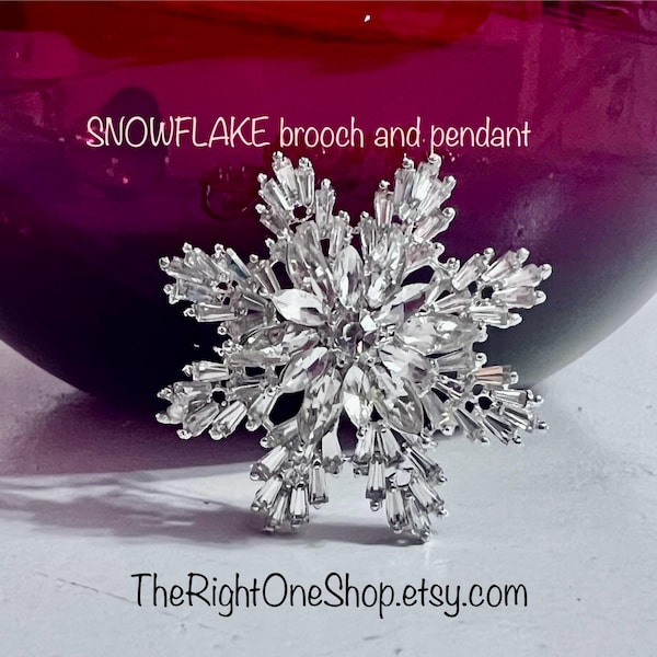 Snowflake Brooch Pin - Etsy