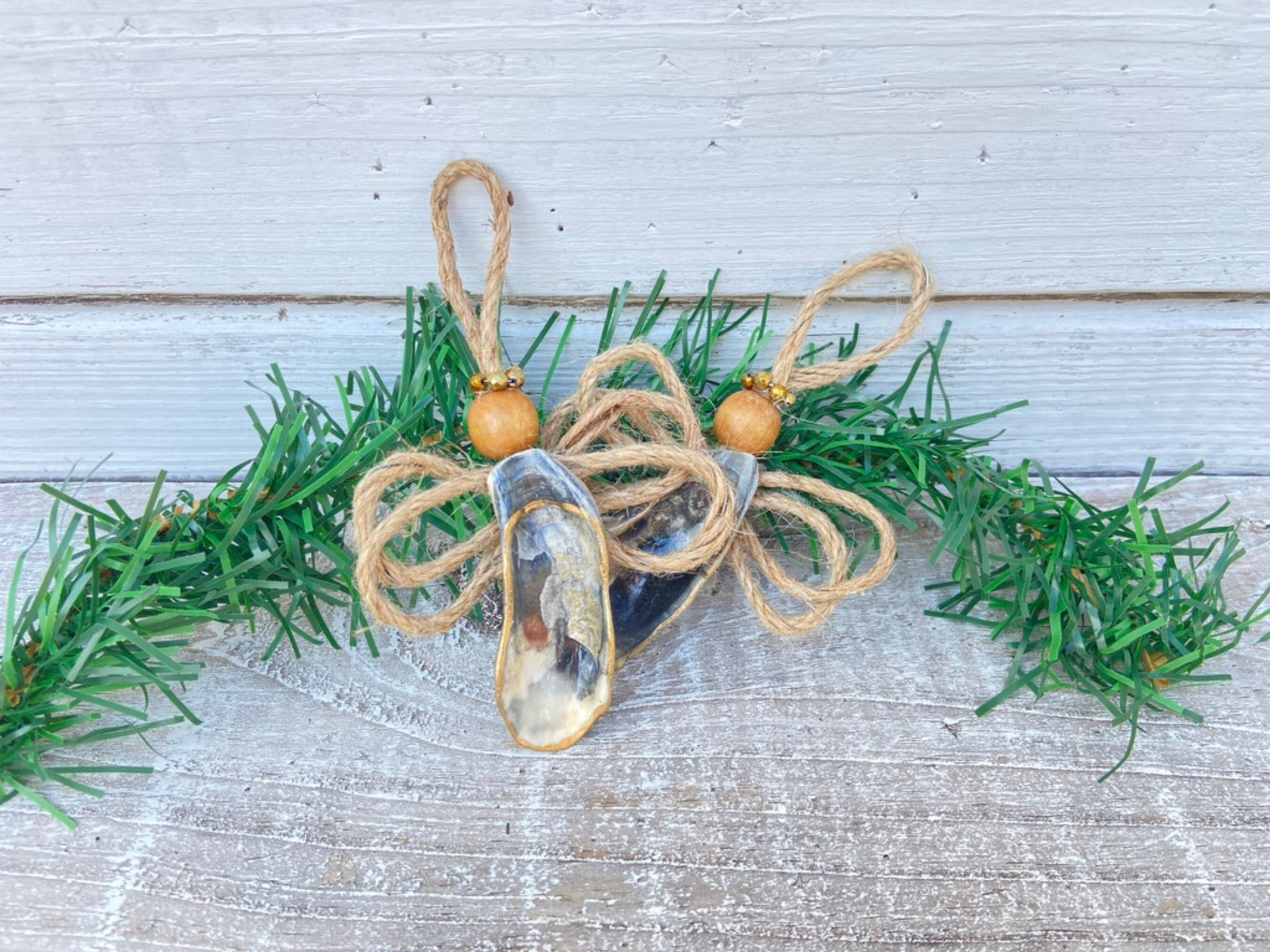 Angel Ornament, Oyster Shell Angel, Christmas Tree, Holiday Gift, Beach ...