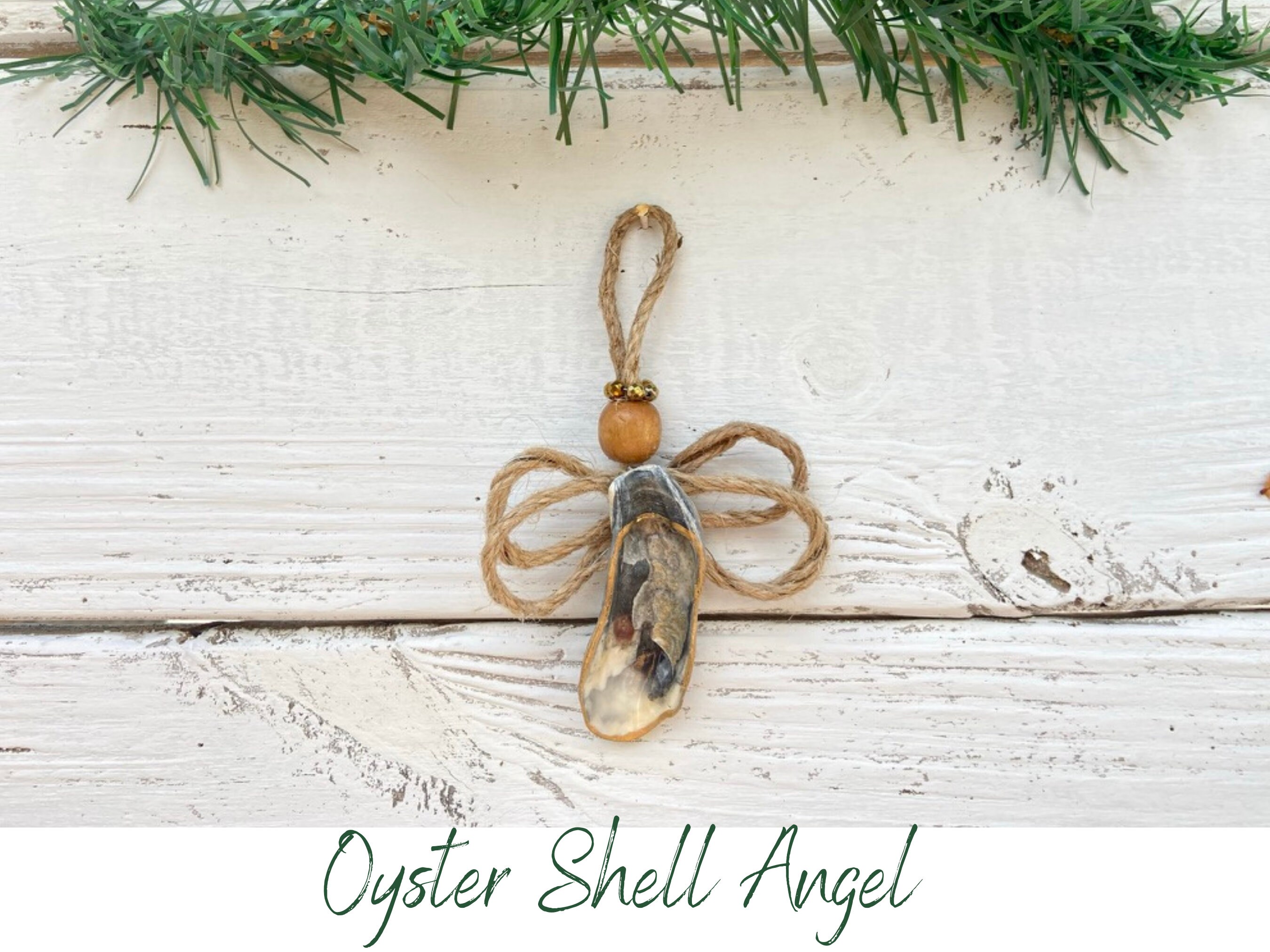 Angel Ornament, Oyster Shell Angel, Christmas Tree, Holiday Gift, Beach ...