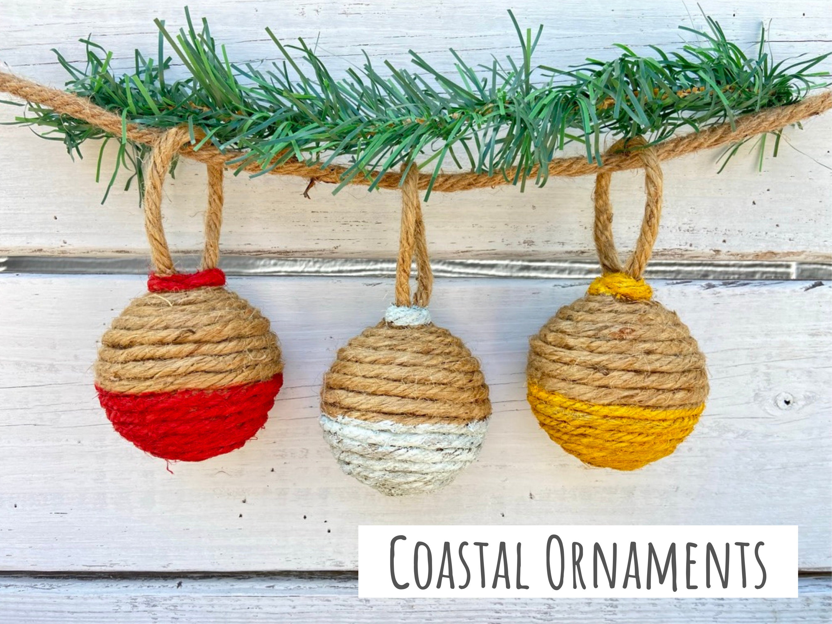 Coastal Fishing Bobber Ornaments - Beach Christmas Decor, Coastal ...