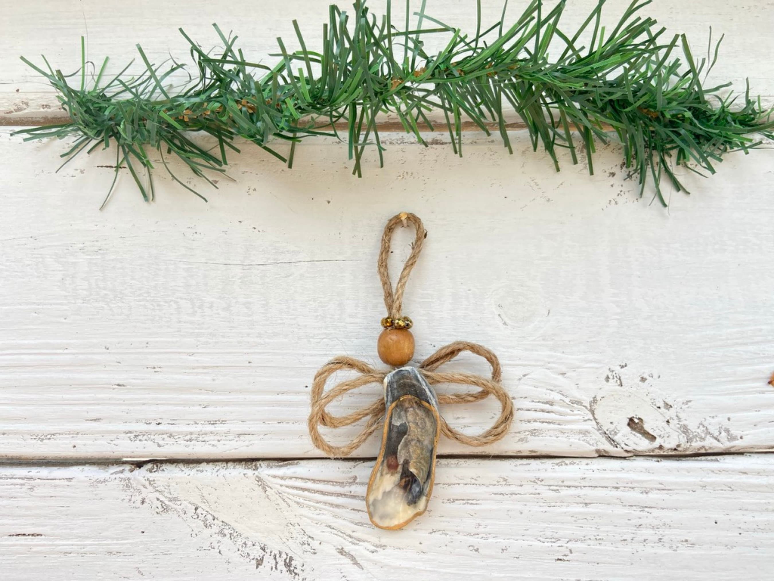 Angel Ornament, Oyster Shell Angel, Christmas Tree, Holiday Gift, Beach ...