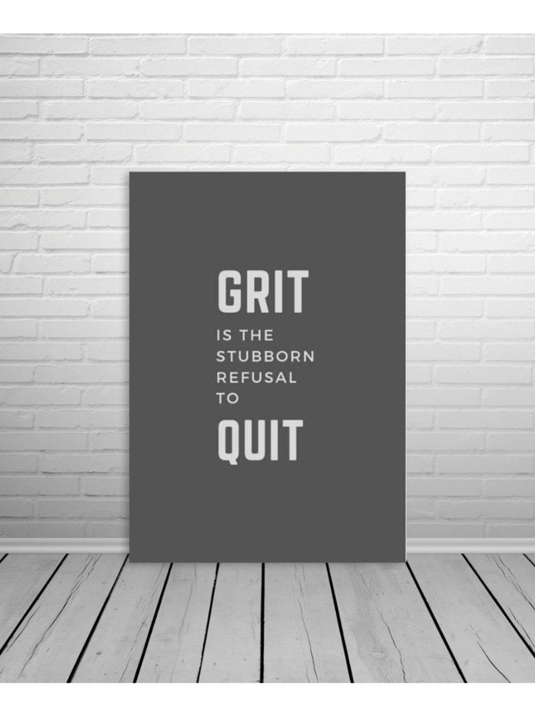 Grit Inspirational Wall Decor Canvas - Etsy