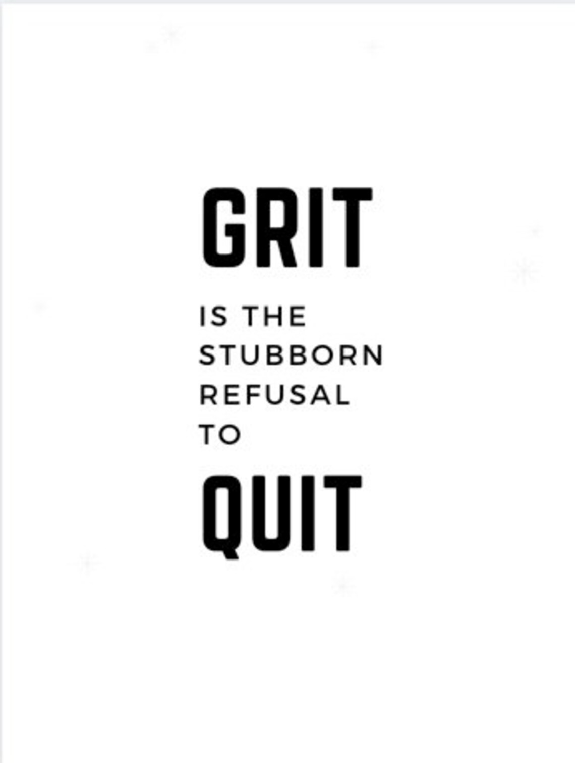 Grit is the Stubborn Refusal to Quit Inspirational Canvas Home Decor - Etsy